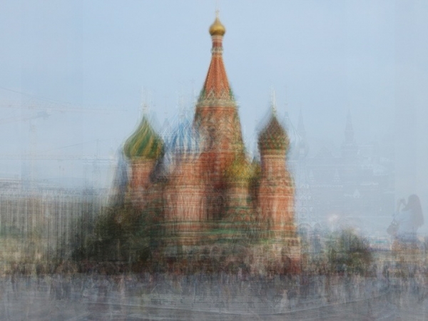 Art project: layered photos of famous landmarks